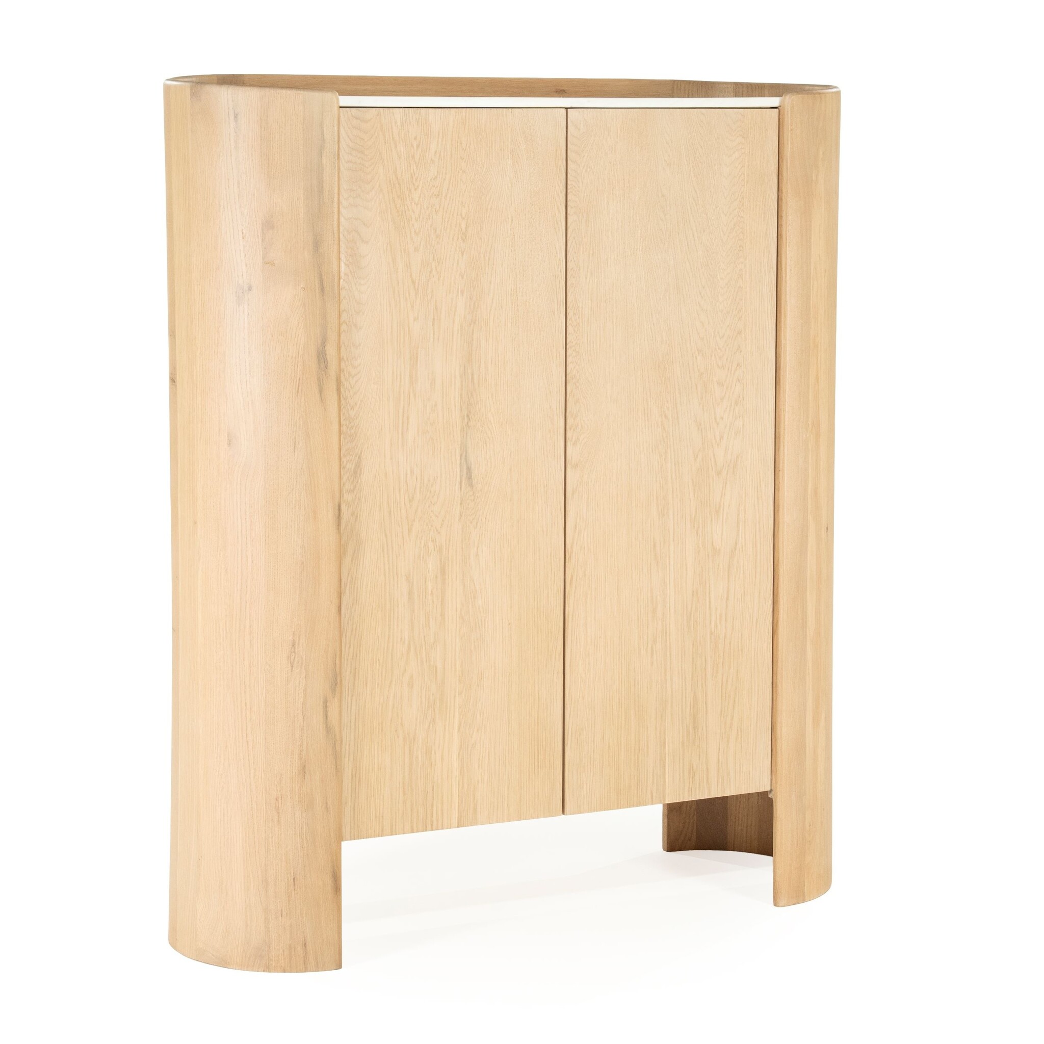 Kabinet Don – Eikenhouten kast met marmeren blad | Firma Hout en Staal ...