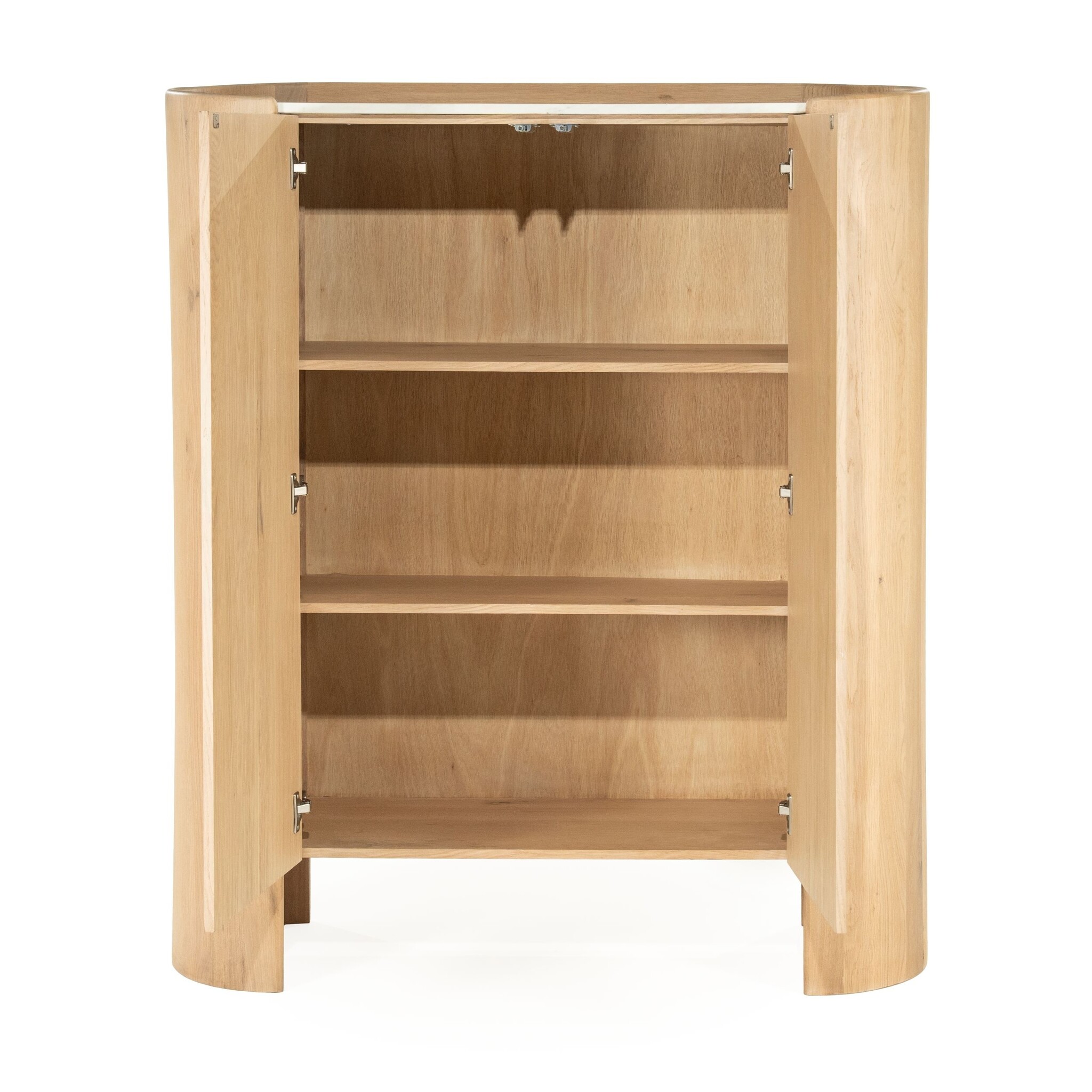 Kabinet Don – Eikenhouten kast met marmeren blad | Firma Hout en Staal ...