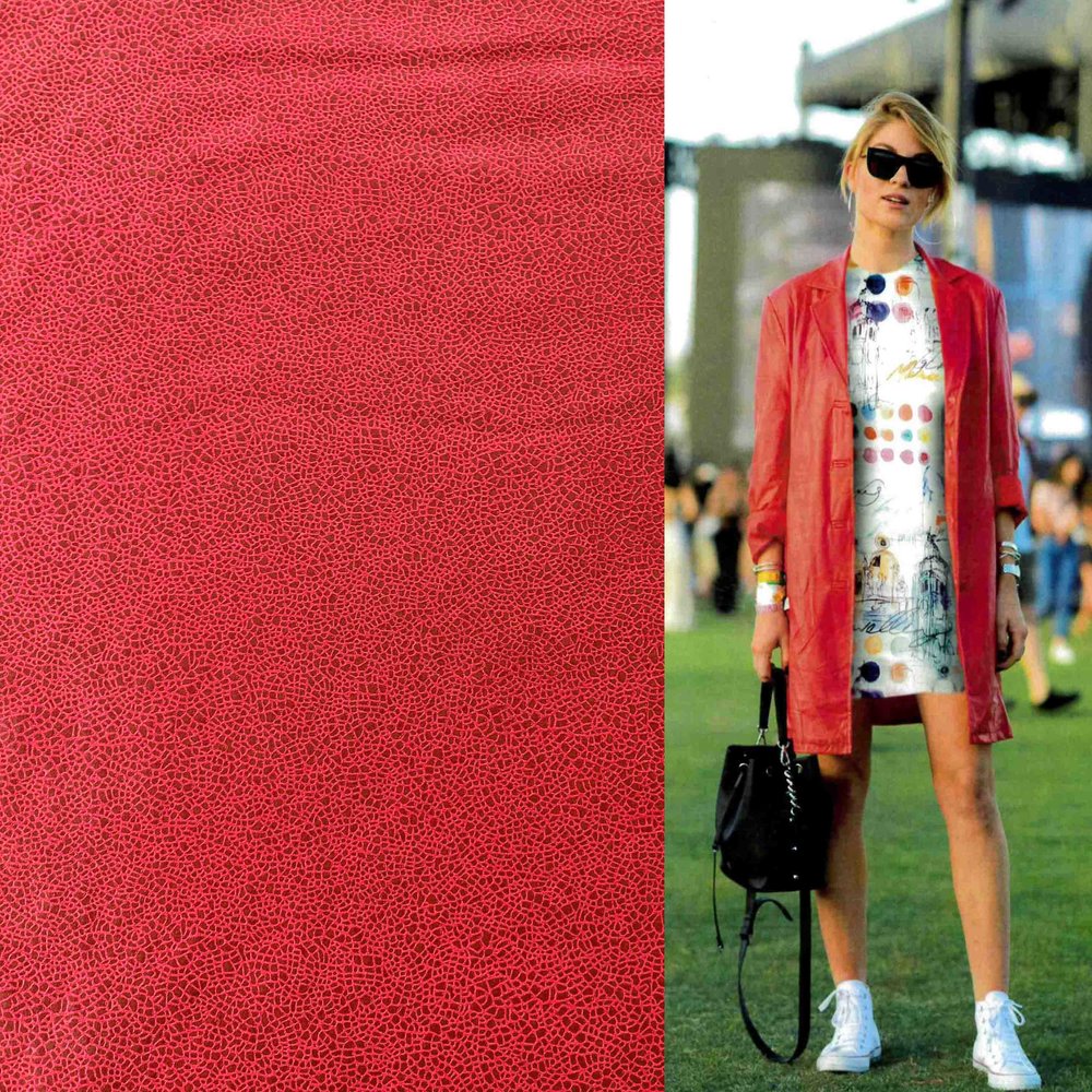 Imitatie Leder IL22 - fel rood - StoffenBestellen.nl