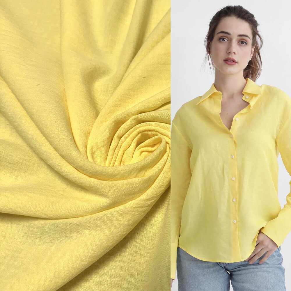 Light Linen 5100 - yellow - StoffenBestellen.nl