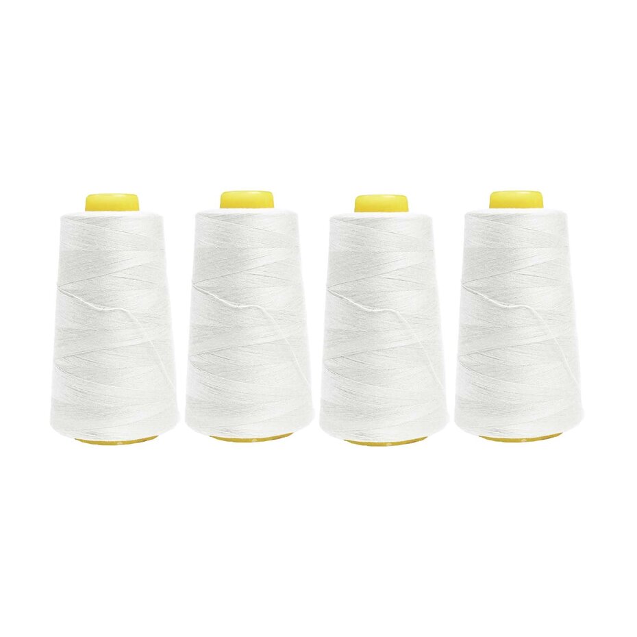 Overlock Yard - White - Package 4 pcs. - StoffenBestellen.nl