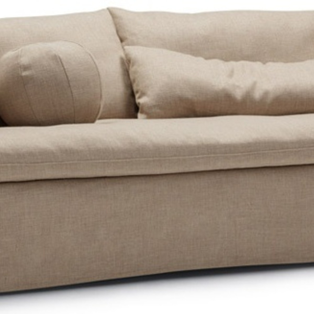 Sits Lill 3-zits Bank met Ronde Kussen Goud Beige kopen bij Furnea