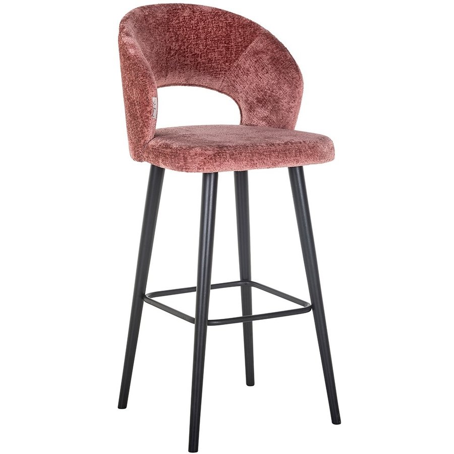 Richmond Interiors Savoy Barstoel Roze Chenille kopen bij Furnea