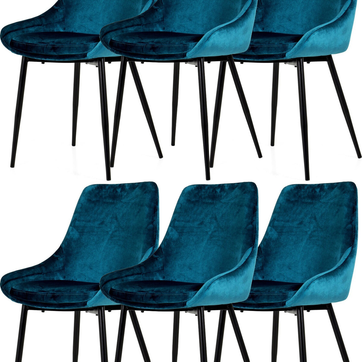 Tenzo 6x Lex Eetkamerstoel Petrol kopen bij Furnea