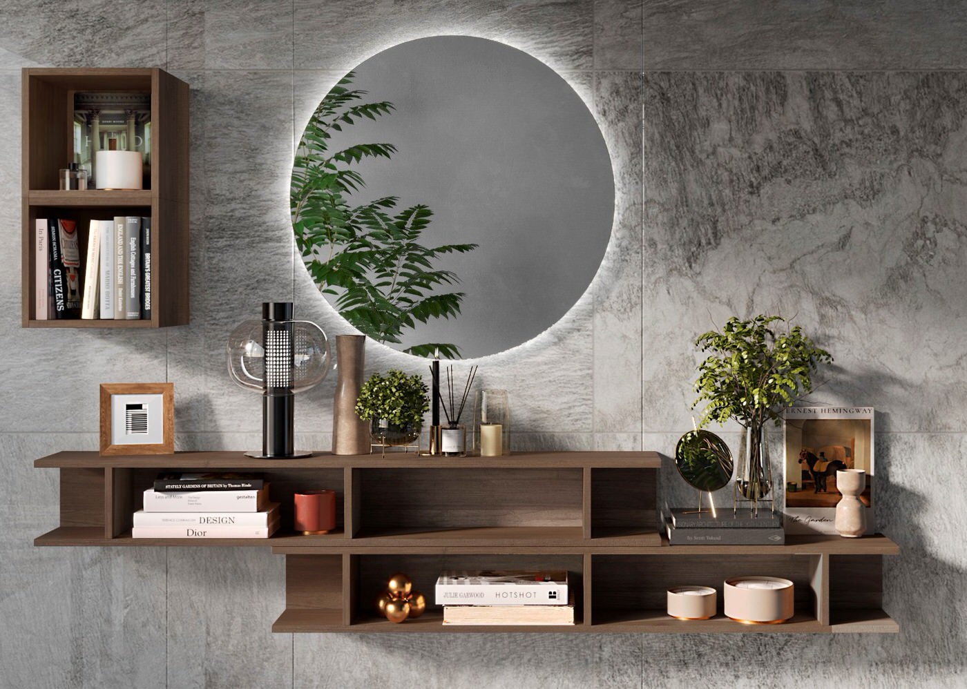 Benvenuto Design Infinity 2.0 Eiken Open Wandkasten Set Furnea