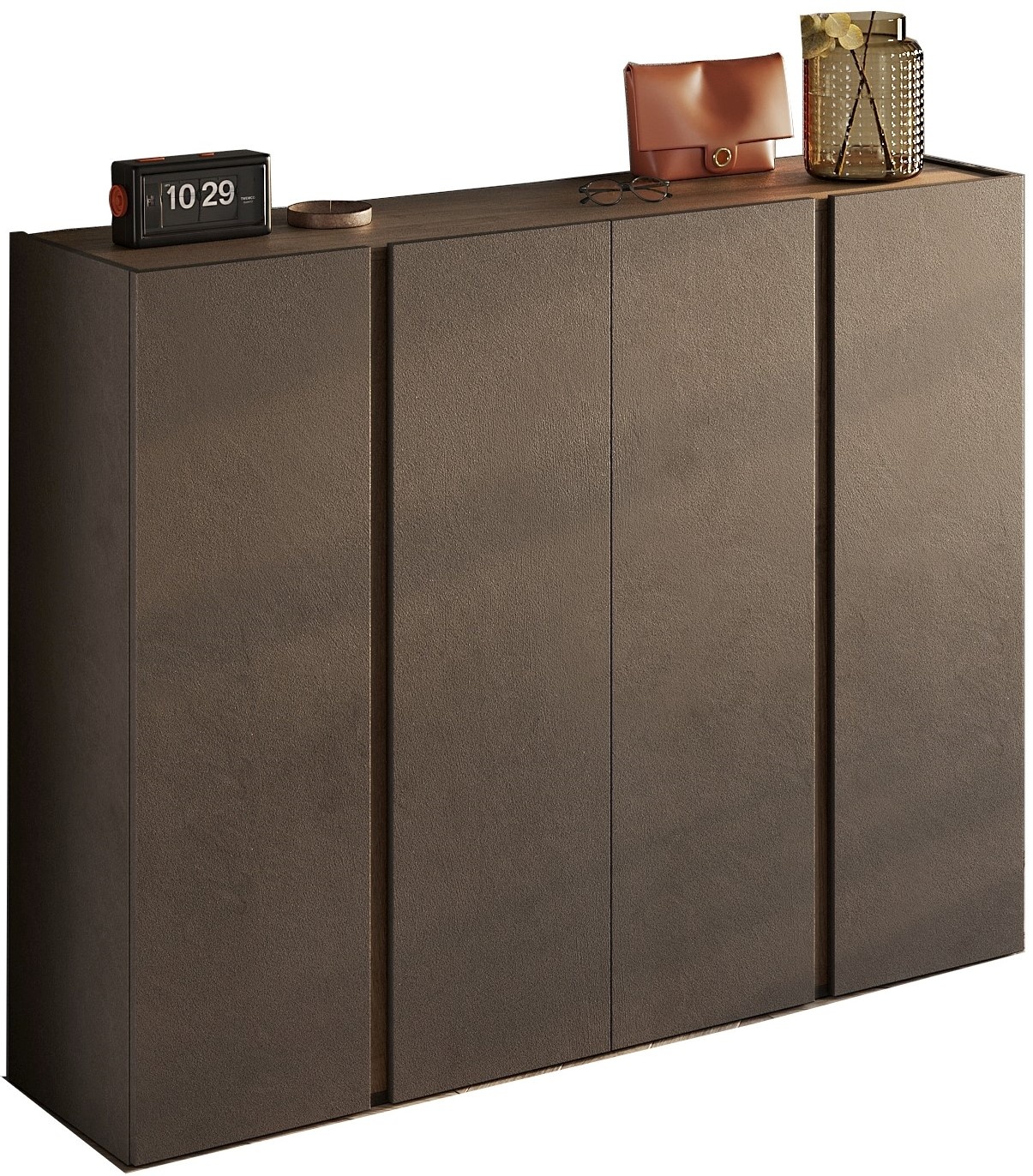 Benvenuto Design Frame Brons/ Mercure Eiken Schoenenkast 4-Deuren