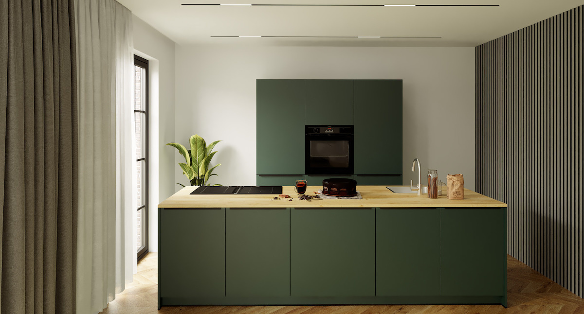 Artego Design Soft Pro Dragon Eiland Keuken Groen bij Furnea