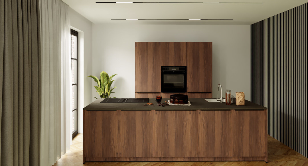 Artego Design Trentino Dragon Eiland Keuken Walnoot bij Furnea