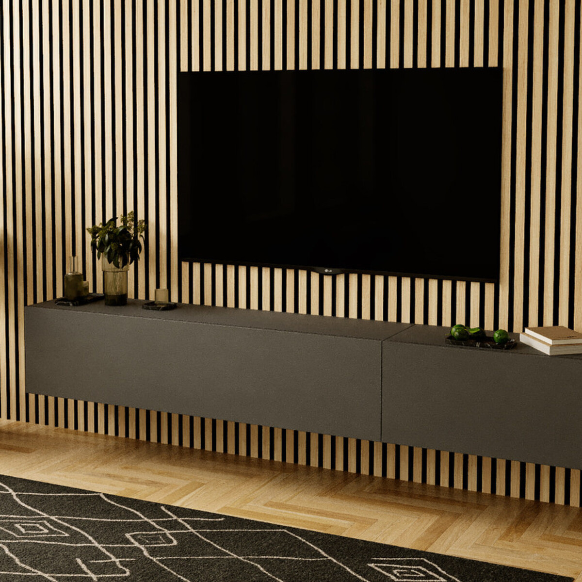 Nova Design Valentino 207 cm Lava TV Wandmeubel bij Furnea