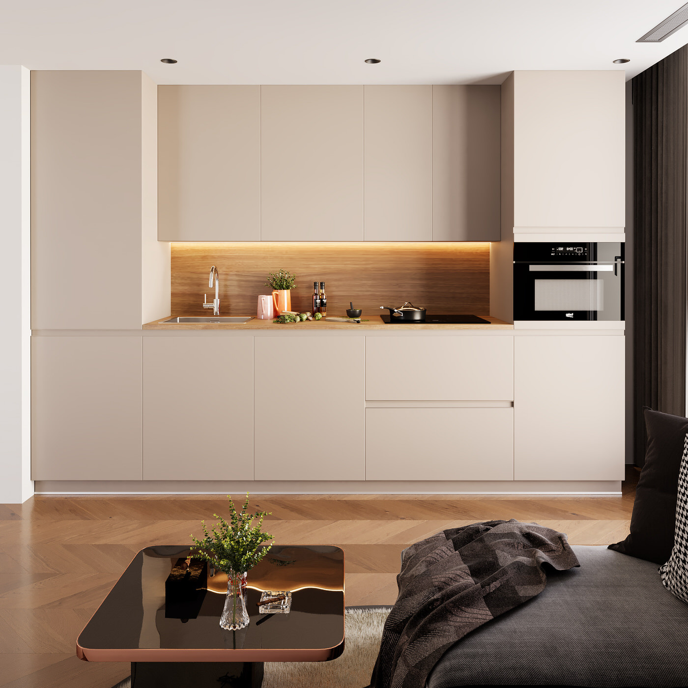 Artego Design Turin Akkermunt Rechte Keuken Cashmere bij Furnea