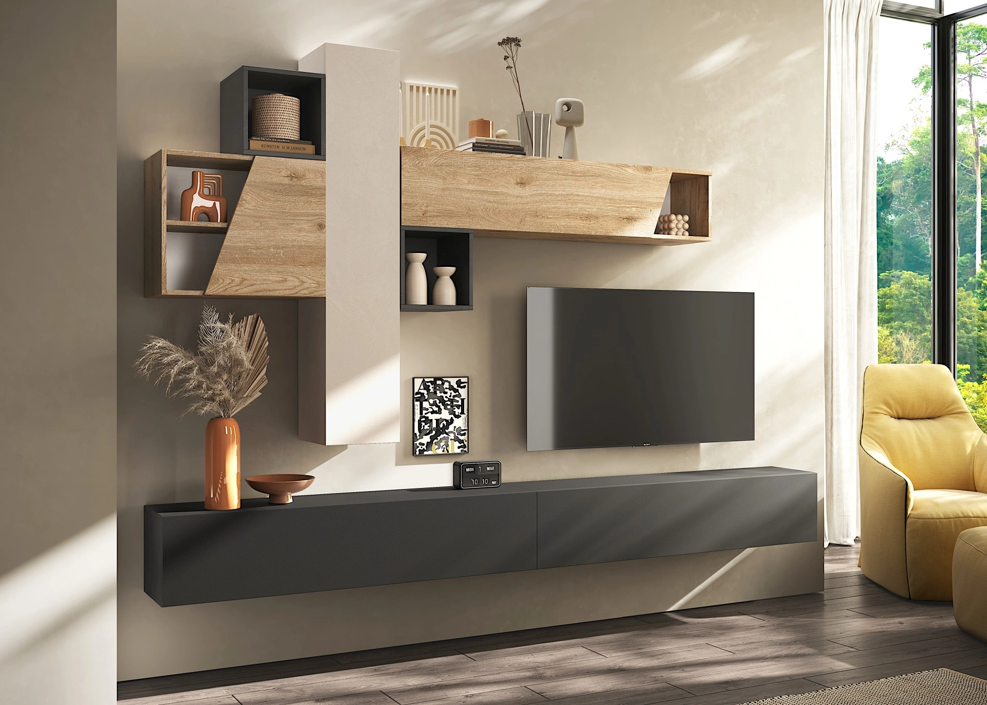 Benvenuto Design Infinity 2 Cashmere/Kadiz/Lava TV Meubel Set 83
