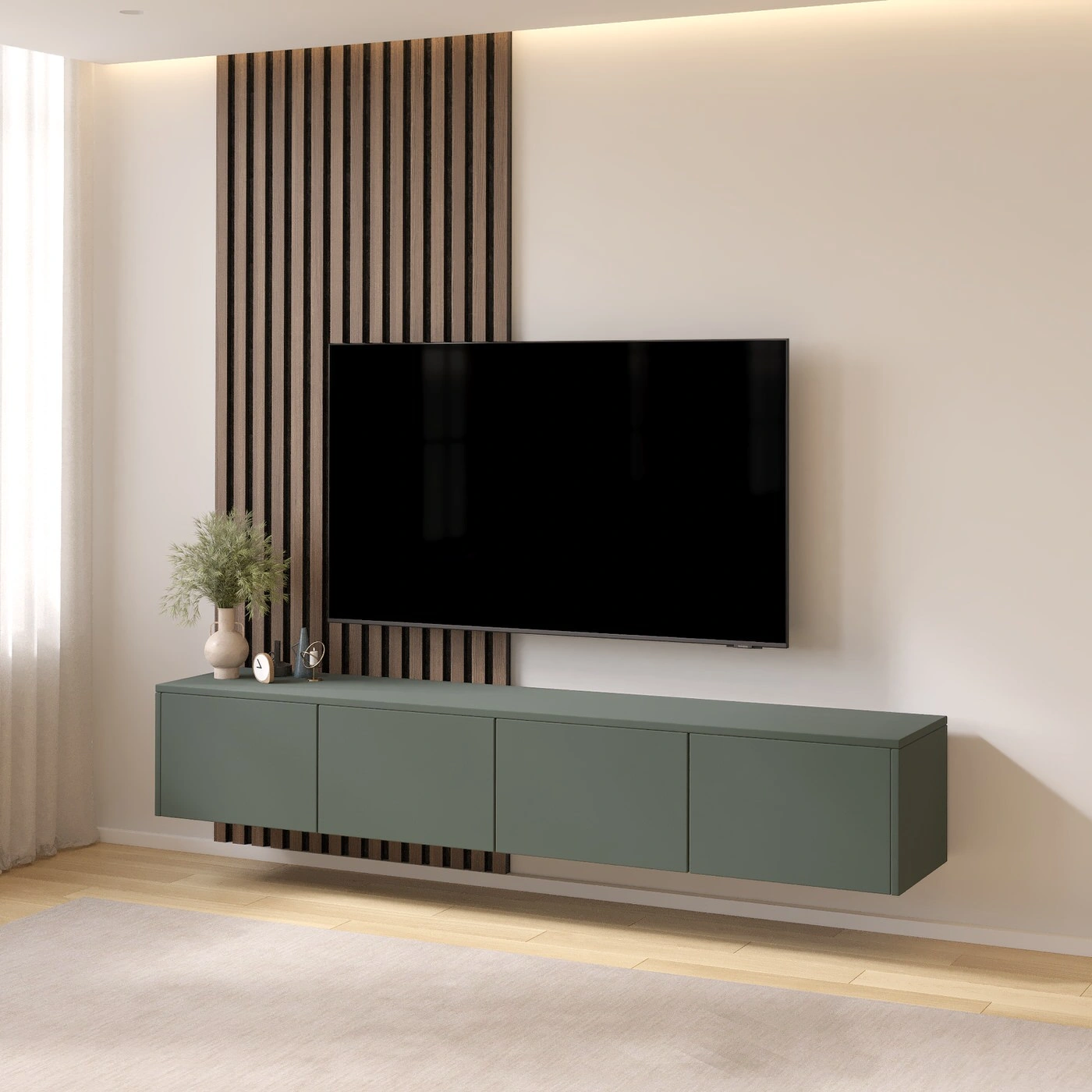 Artego Design Hugo 203 cm TV Wandmeubel Eucalyptus bij Furnea