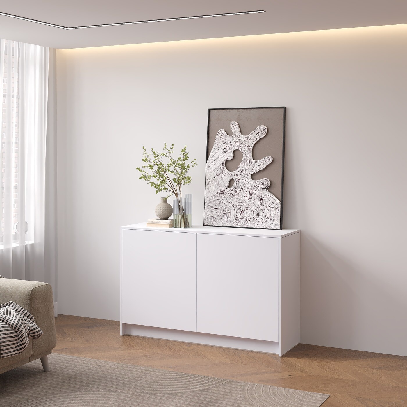 Artego Design Elva Alpine Wit Dressoir 123 cm kopen bij Furnea