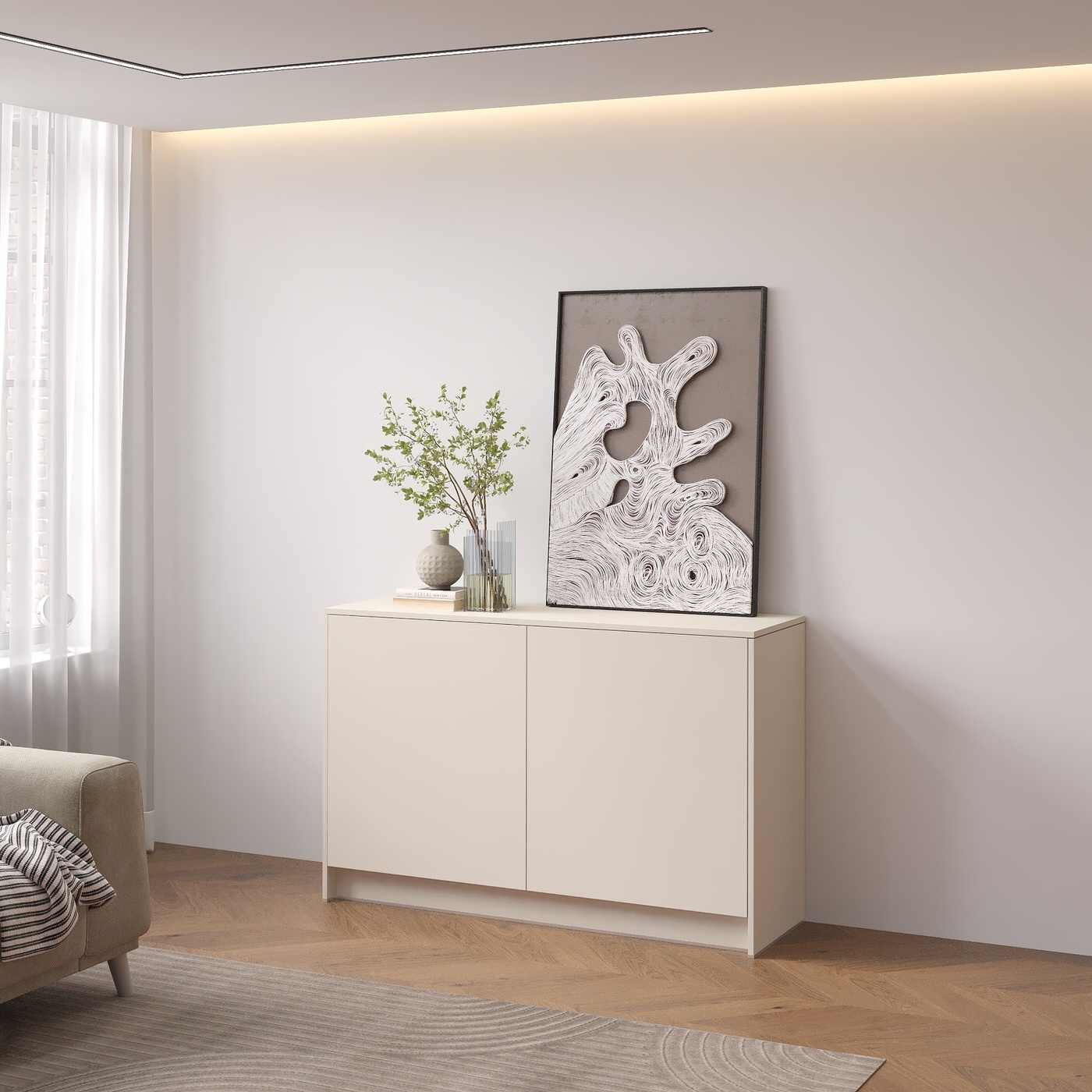 Artego Design Elva Turin Magnolia Dressoir 123 cm bij Furnea