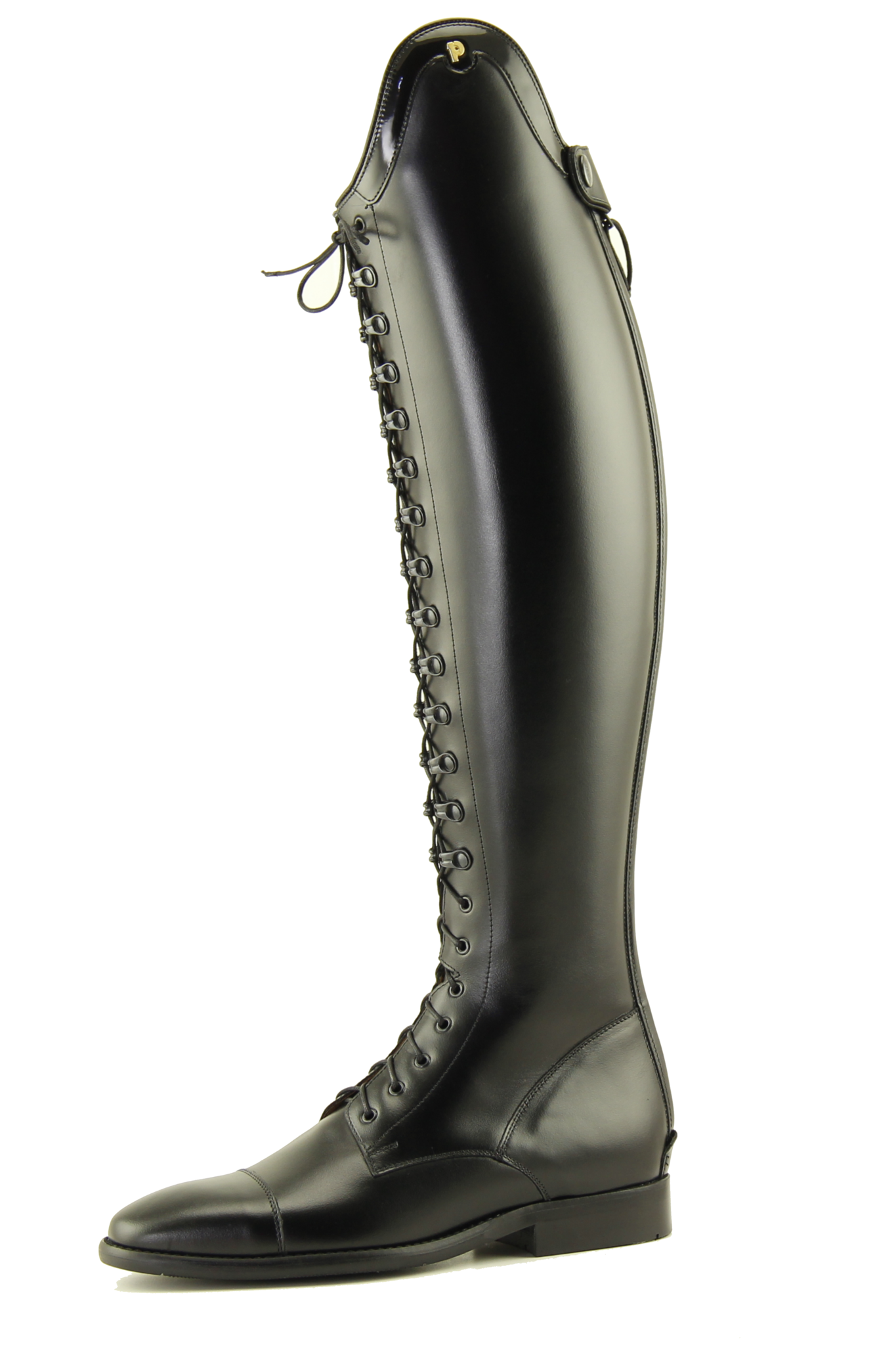 Petrie Full Laced up boot Rimini with zipper at the back with patent ...