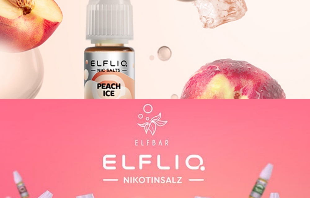 ELFBAR ElfLiq Nic Salts - Peach Ice - 10ml