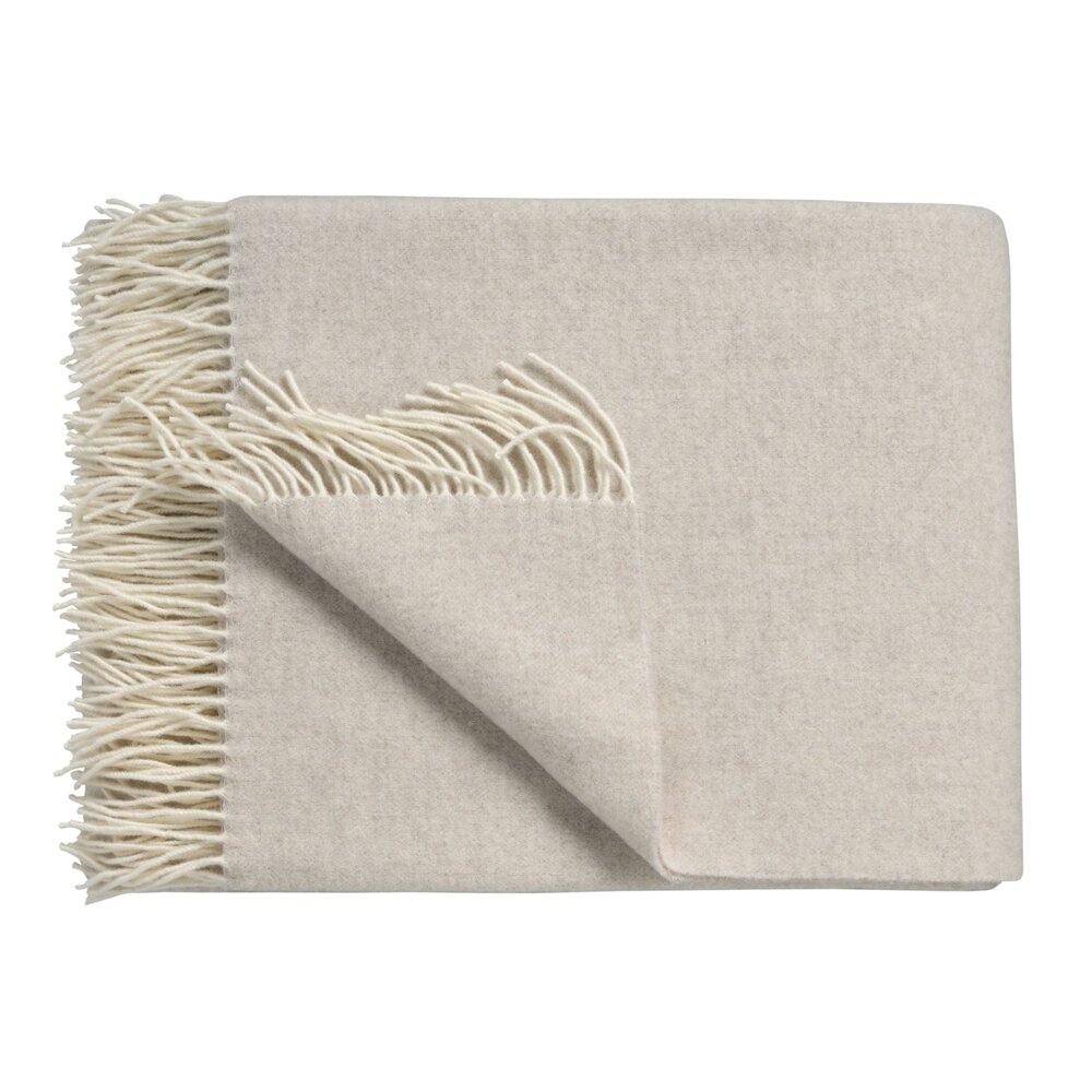 Vandyck Home Serina plaid - kleur Stone, beige - 130x220 cm - Bath & Living
