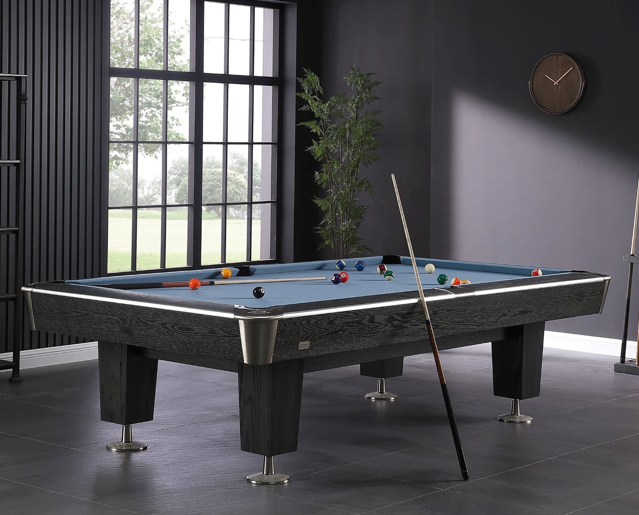 Pool table X-treme II Black Wood-Steel - Van den Broek billiards
