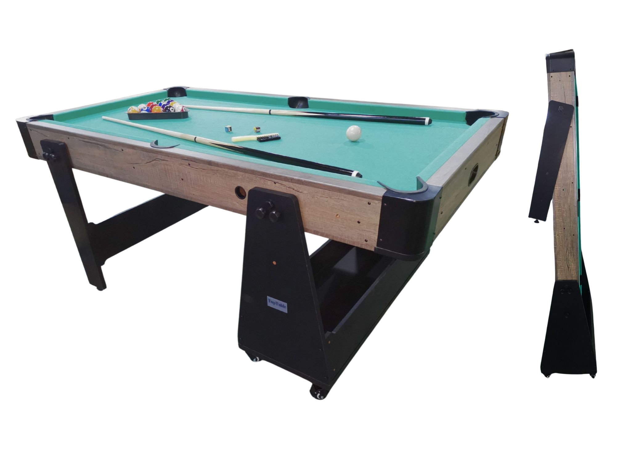 Pool table TopTable Magiq Easy-Mobile Wood (foldable & mobile) - Van ...