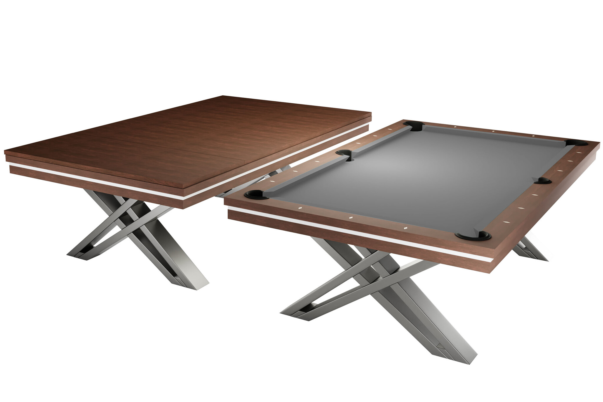 Dynamic Pierce 8 foot Walnut pool table - Van den Broek billiards