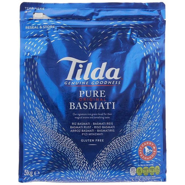 TokoGembira | Tilda pure original Basmati rice 5 kg - Tokogembira.nl