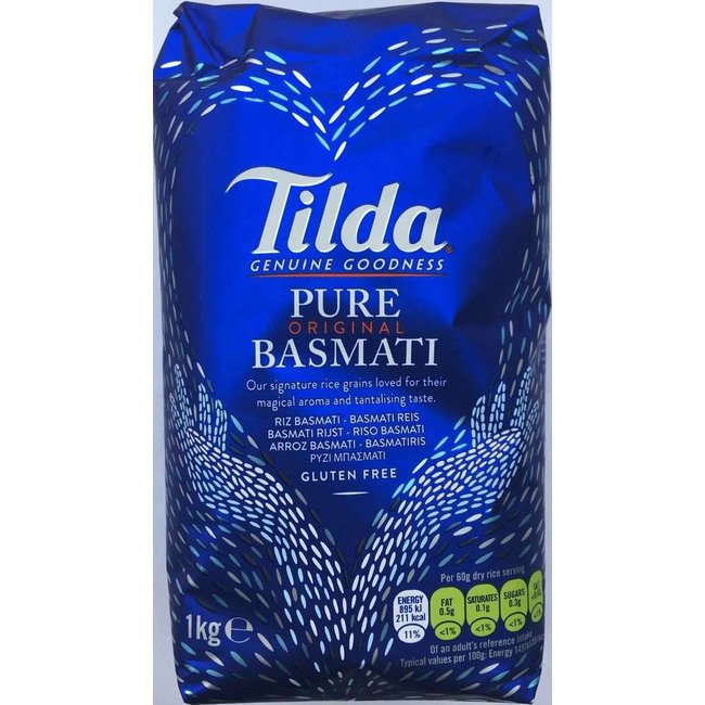TokoGembira | Tilda pure Basmati rice 1kg - Tokogembira.nl