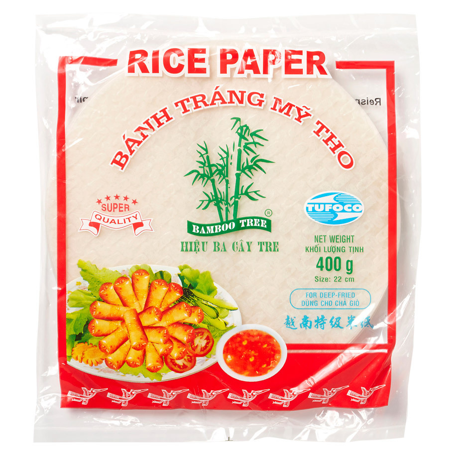Rice Paper BAMBOO TREE Banh Trang Viet Nam - Vietnamese Square , 22cm ...