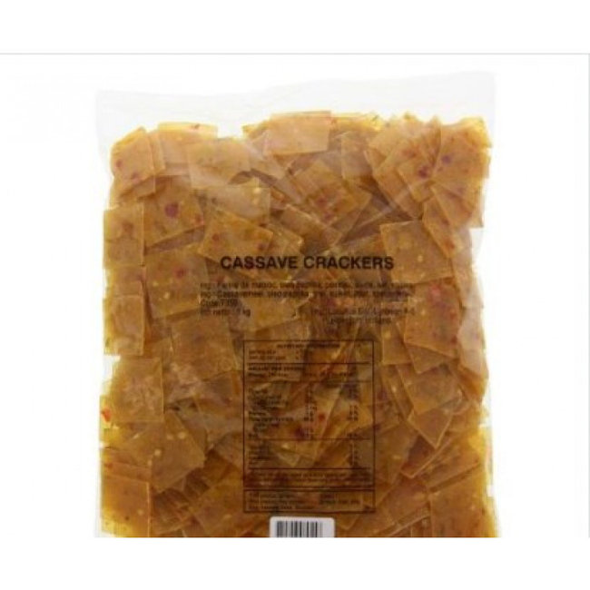Cassava Crackers 3x3 cm size - 1kg - Tokogembira.nl