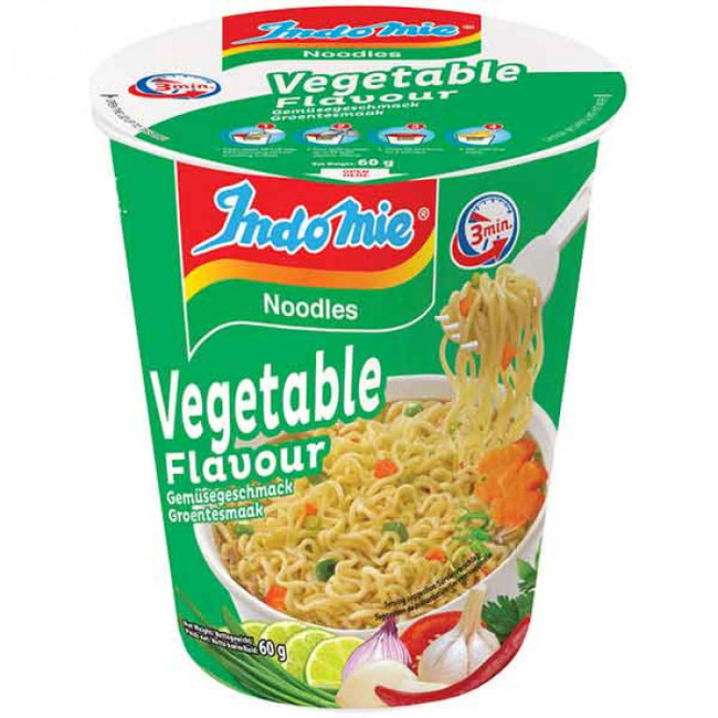 Indomie Vegetable Flavour noodles cup 60g - Tokogembira.nl