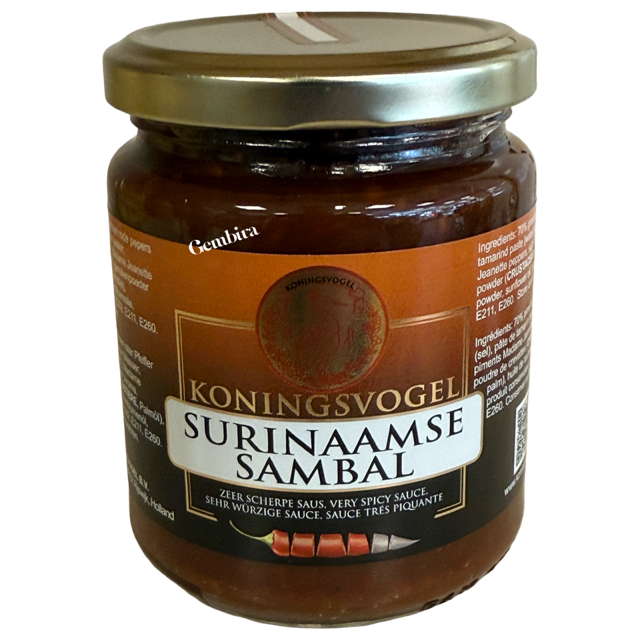 Surinaamse Sambal 280g Koningsvogel - Tokogembira.nl