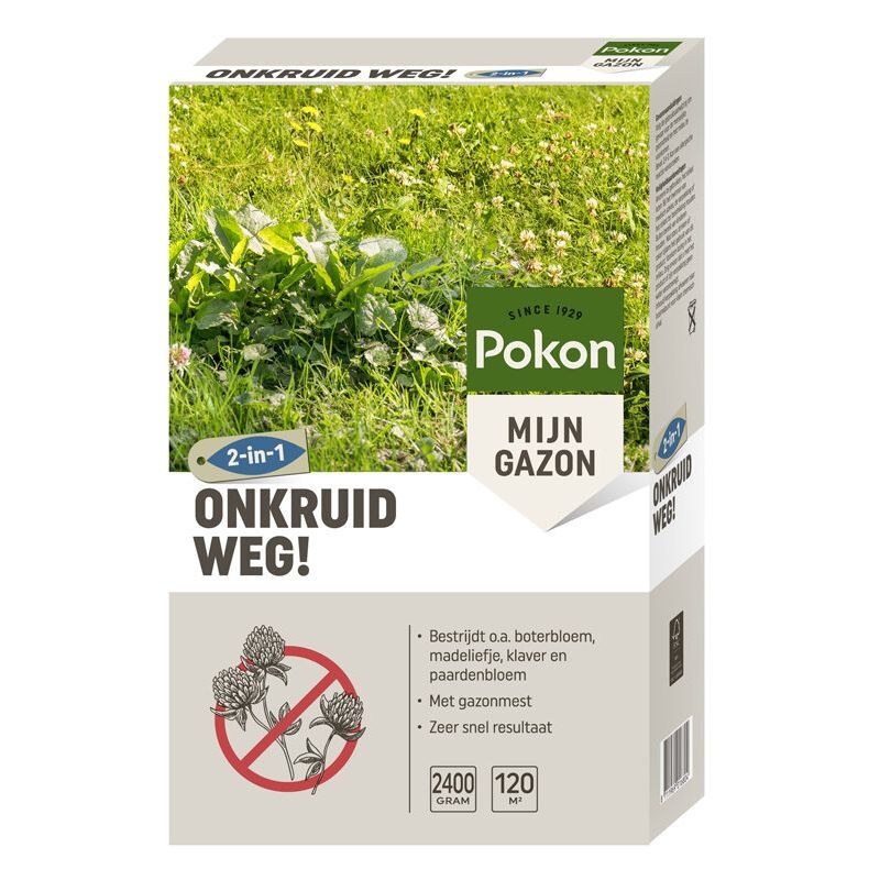 Pokon Onkruid Weg! Tegen onkruid in het gazon