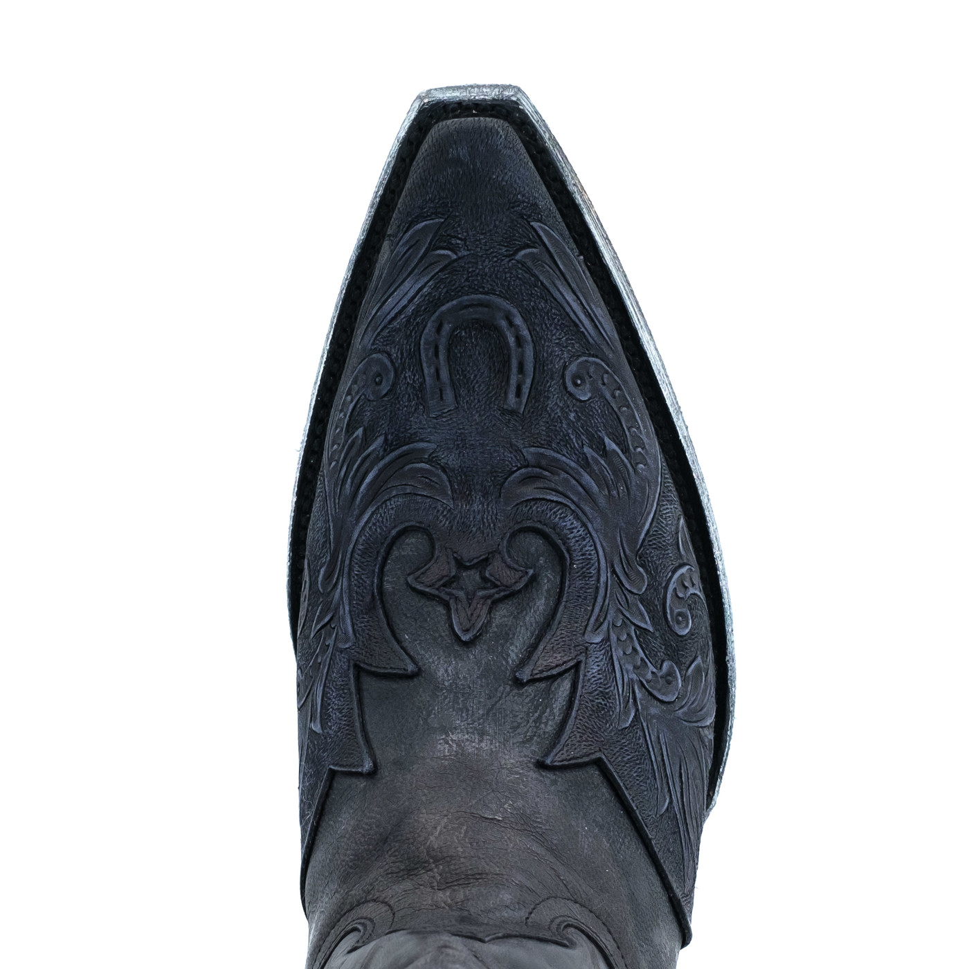 Handmade Black Tooled Cowboy Boot - Old Gringo - Boots by M