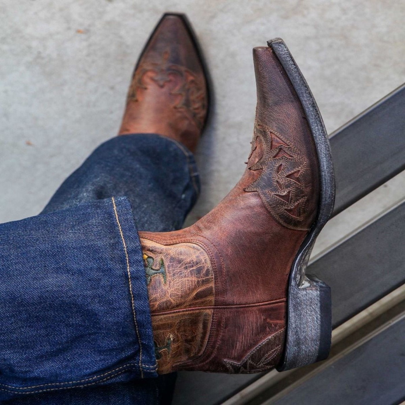 Handgemaakte Zwarte Bewerkte Cowboylaars - Old Gringo - Boots by M