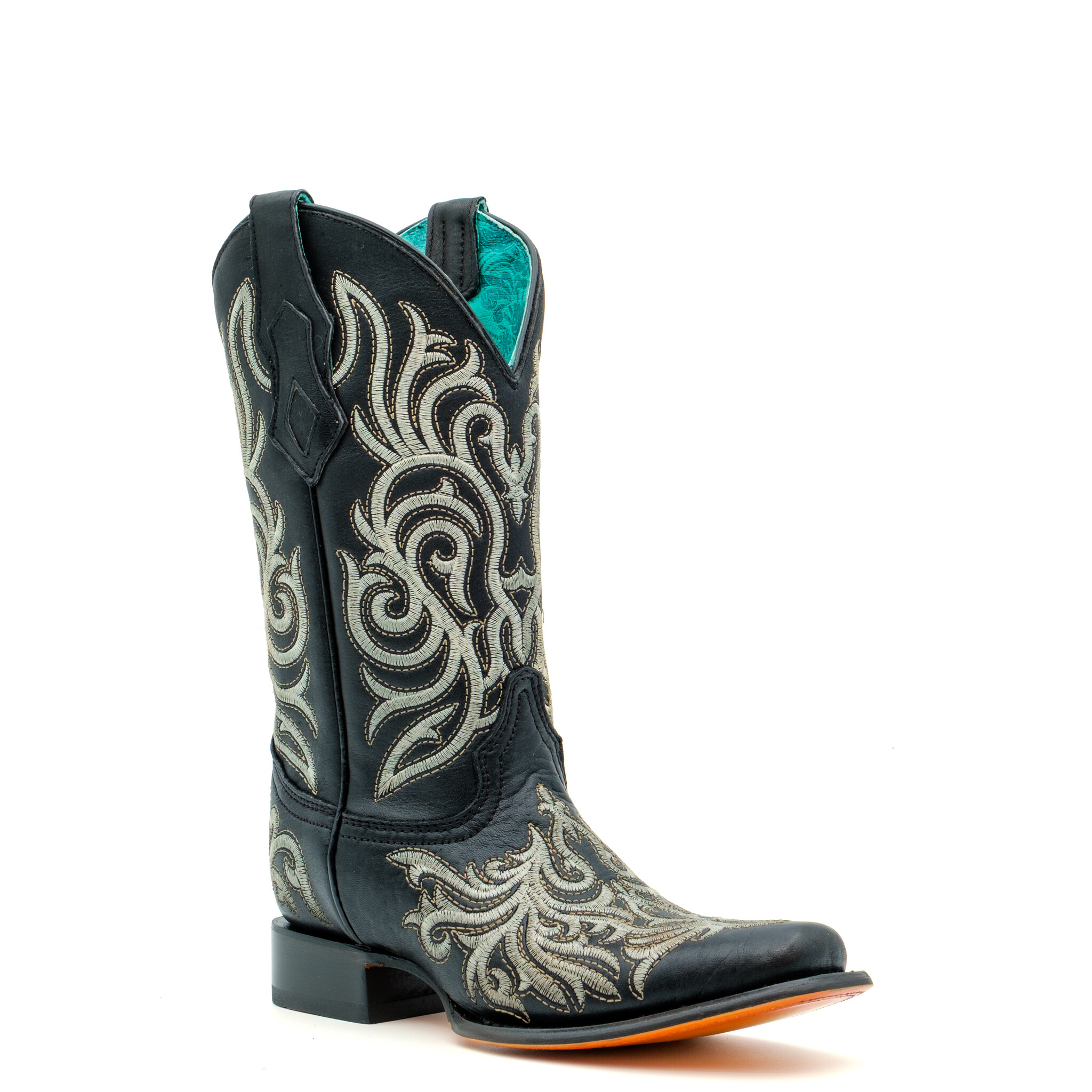 Black Leather Western Boot - Corral - Boots by M