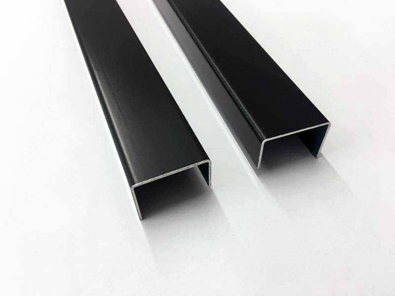 Profil En U En Aluminium Anthrazit RAL 7016 2 Plis Surface Profil En U En Aluminium Anthrazit RAL 7016 2 Plis Surface