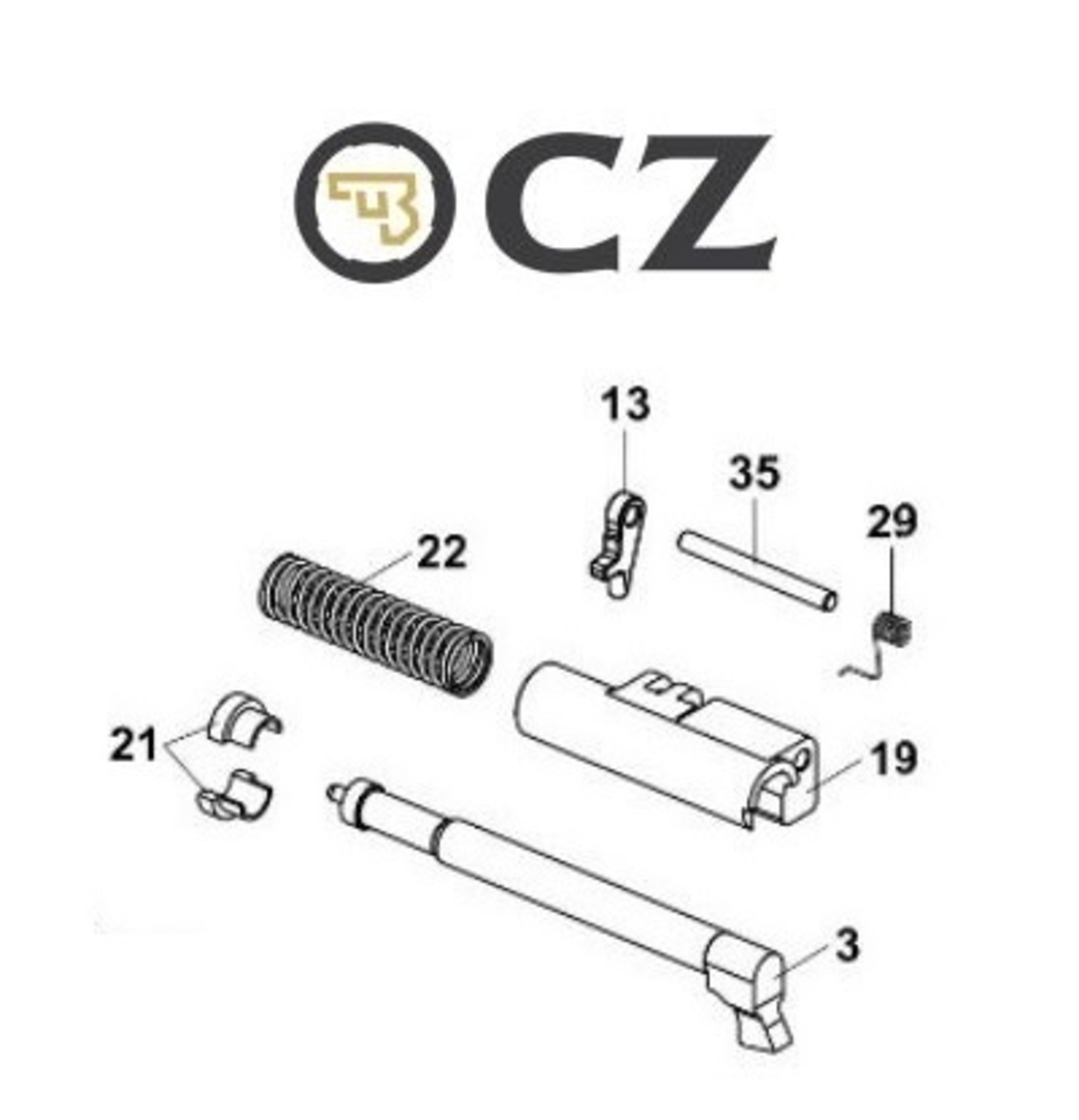 CZ P-10C Firing Pin Assembly | SEM Schietsport