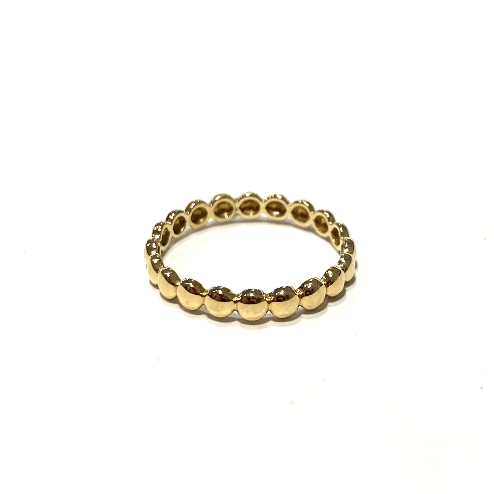 Ring by Bo Gold with flat golden balls - Diva Amsterdam Jewellery