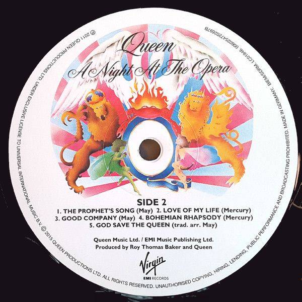 Queen A Night at the Opera ( HQ remaster 180g vinyl LP ) - VinylVinyl