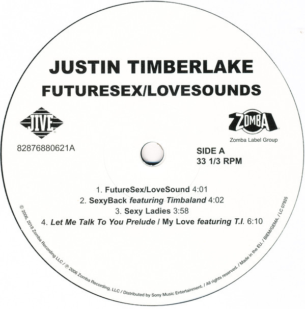 Justin Timberlake FutureSex/LoveSounds ( vinyl record 2LP ) - VinylVinyl