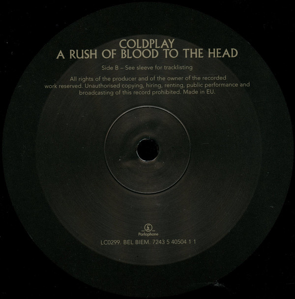 Coldplay A Rush Of Blood To The Head - VinylVinyl