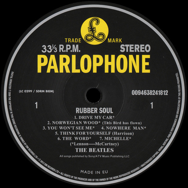The Beatles Rubber Soul ( remastered from the original analog VINYL LP ...