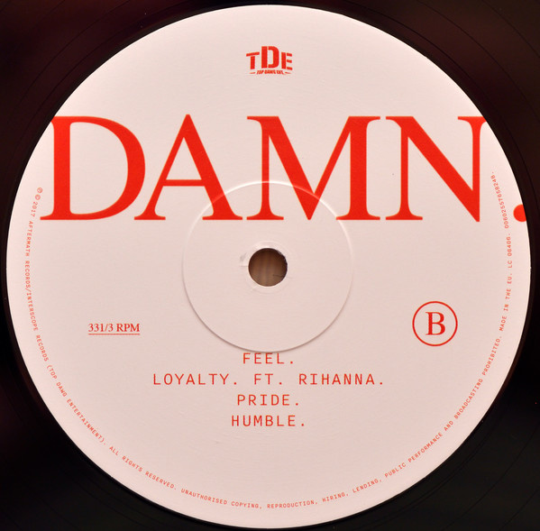 Kendrick Lamar DAMN. ( 180g vinyl 2LP ) - VinylVinyl
