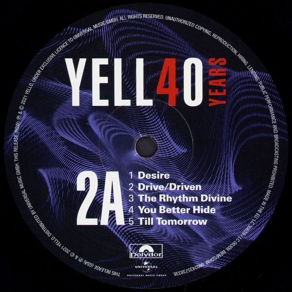 Yello Yell40 Years ( 180g vinyl 2LP ) - VinylVinyl