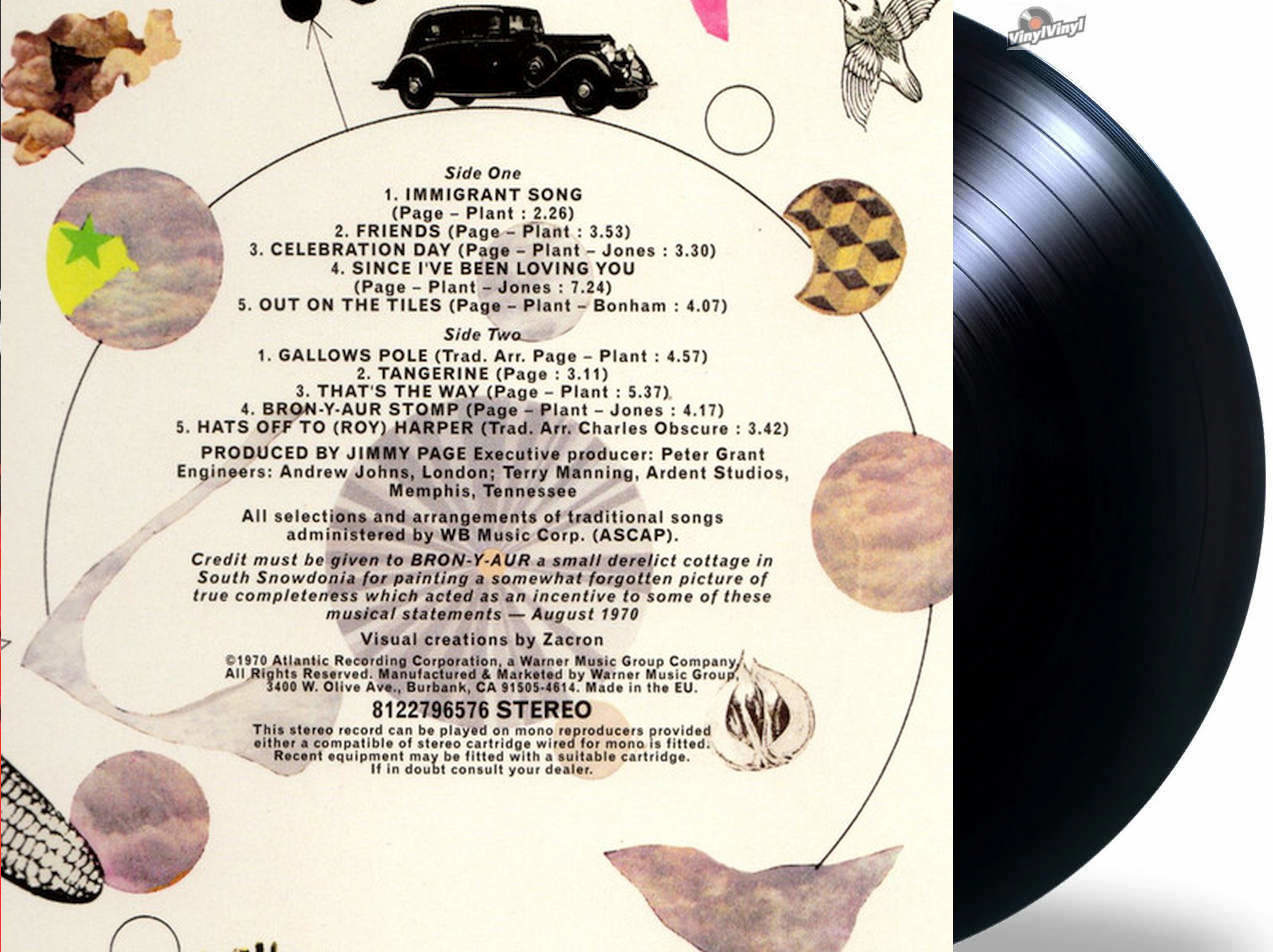 Led Zeppelin III ( remaster 180g vinyl LP ) - VinylVinyl