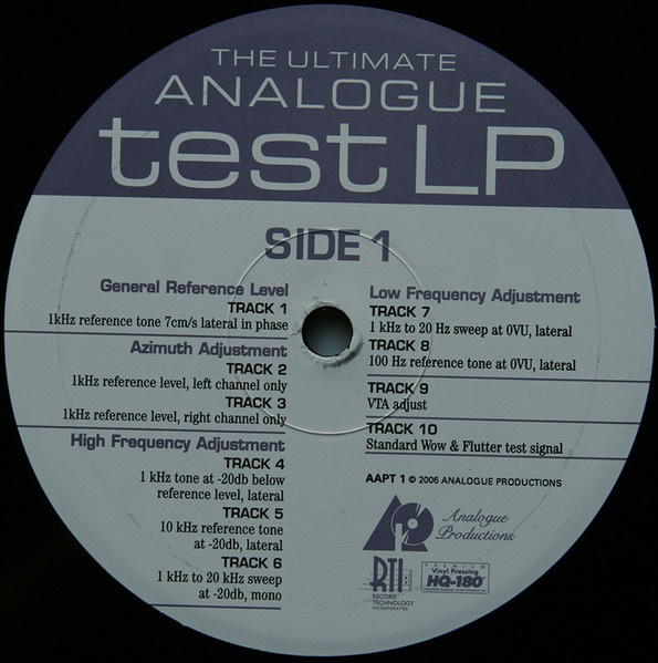 Analogue Productions The Ultimate Analogue Test record LP - VinylVinyl