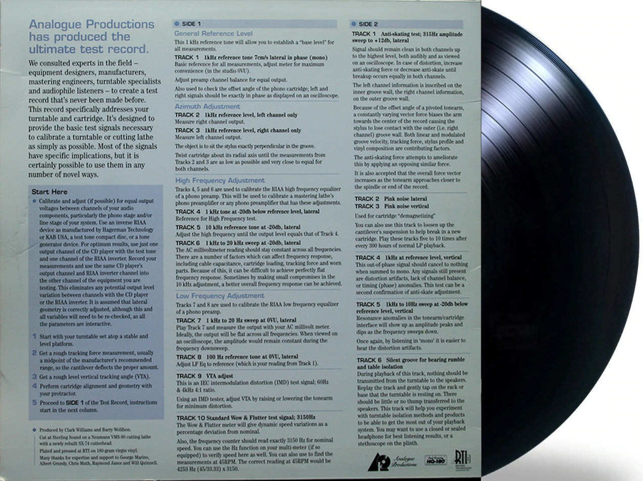 Analogue Productions The Ultimate Analogue Test record LP - VinylVinyl
