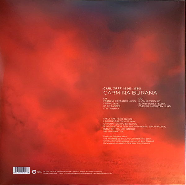 C. Orff-Carmina Burana-Simon Rattle, Berliner Philharmoniker-vinyl 2LP ...