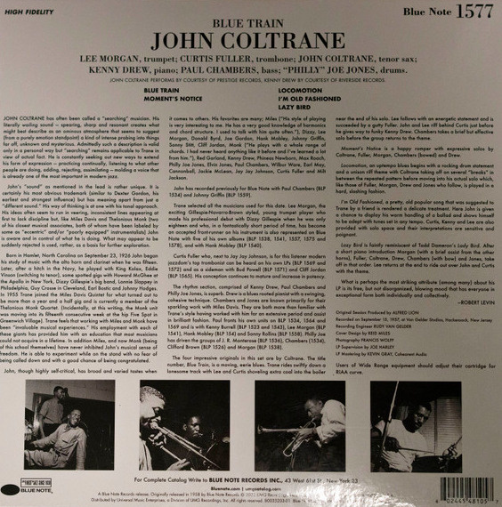 John Coltrane Blue Train- Blue Note's New Tone Poets Series = HQ vinyl ...