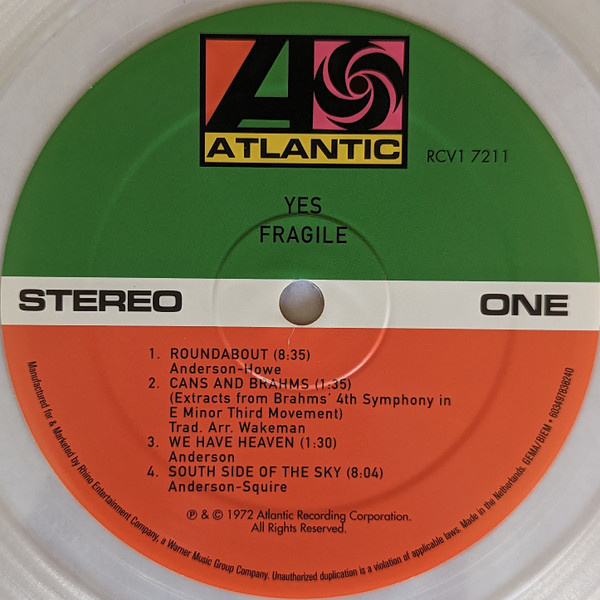 Yes Fragile ( reissue clear vinyl ) - VinylVinyl