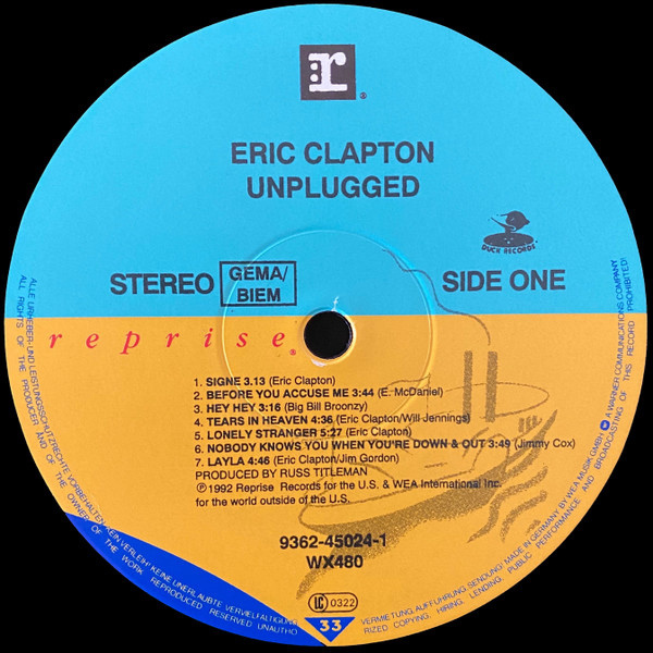 Eric Clapton Unplugged (HQ 180g vinyl LP) - VinylVinyl